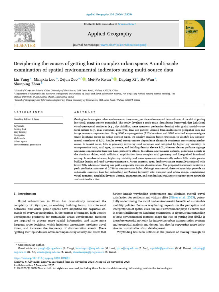 Causes of Getting Lost in Urban Spaces | PDF | Spatial Analysis | Image ...