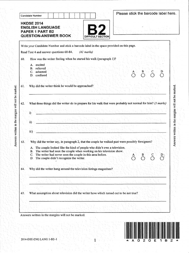 2014 Dse Paper 1 Part b2 Qa | PDF