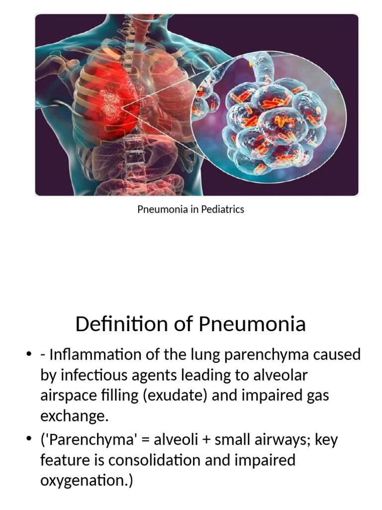 Pneumonia Pediatrics Detailed | PDF | Pneumonia | Respiratory Diseases