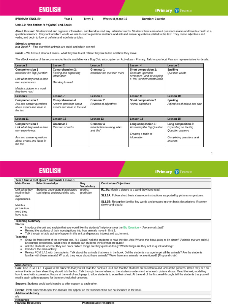 Ip LP Ip English Y1 U04 | PDF | Adjective | Question