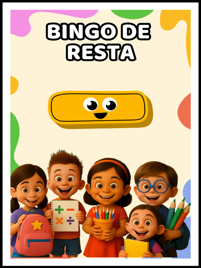 BINGO RESTA, PARA ALUMNOS DE 6 AÑOS PRIMARIA | PDF