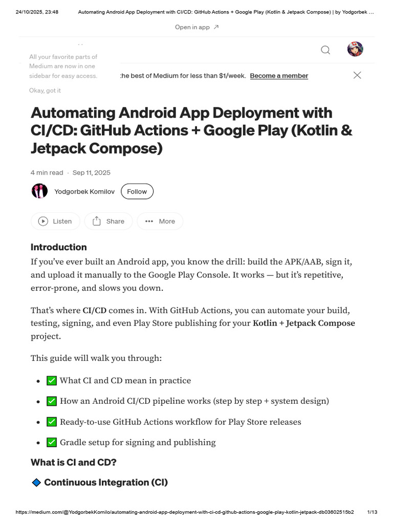 Automate Android Deployment with CI/CD | PDF | Google Play | Android ...