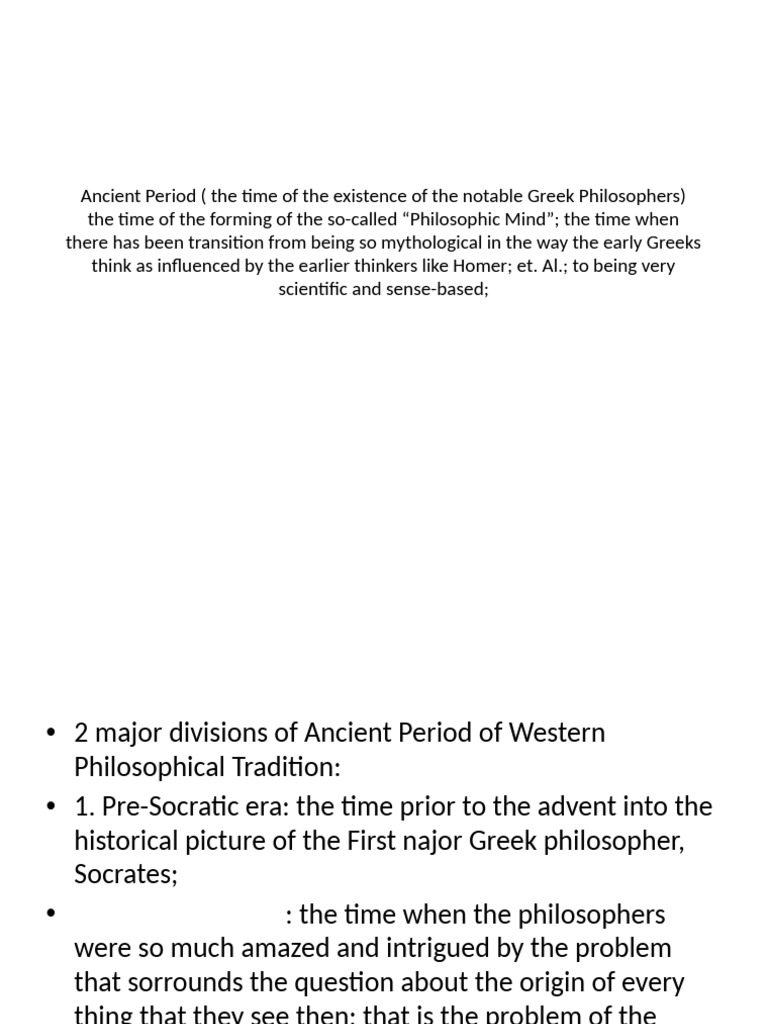 Pre-Socratic Philosophers Overview | PDF
