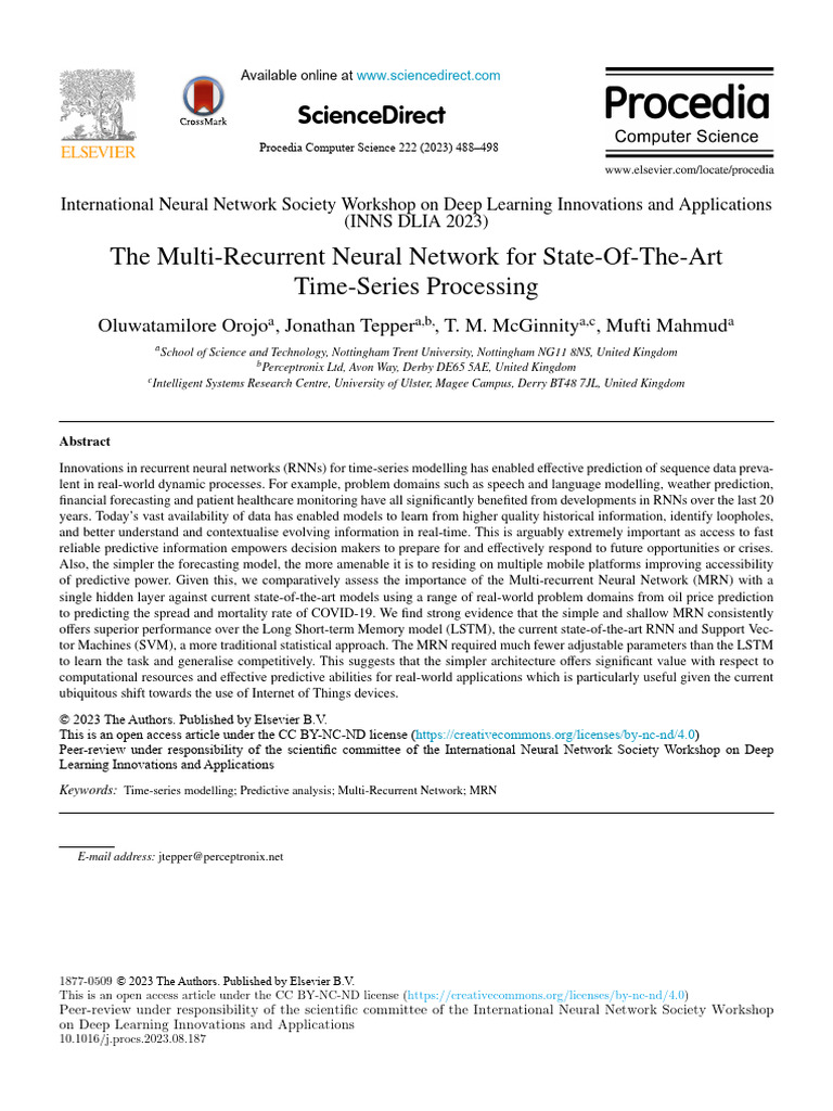 24.the Multi-Recurrent Neural Network for State-Of-The-Art Time-Series ...