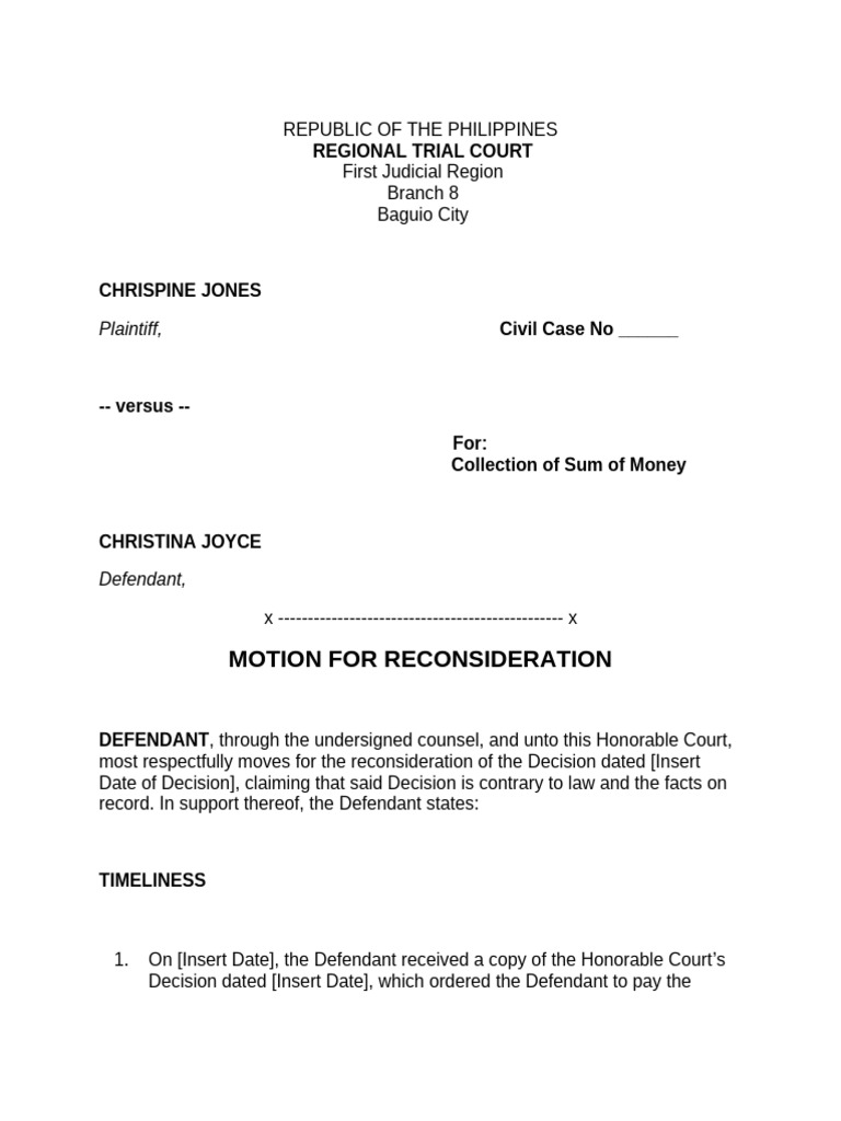 Motion For Reconsideration Respondent | PDF | Interest | Damages