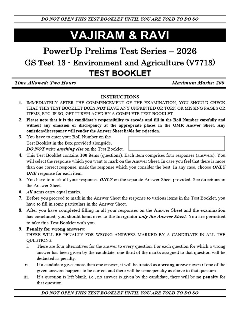 Env N Agr Test | PDF | Chlorofluorocarbon | Oceans