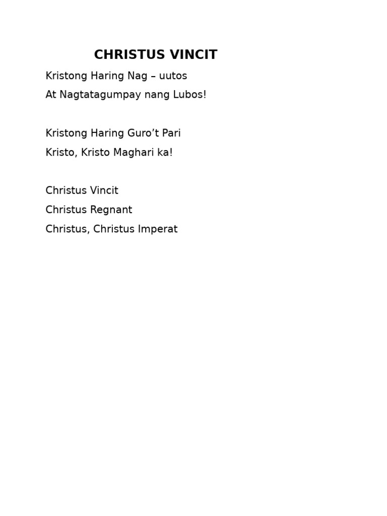 Christus Vincit | PDF