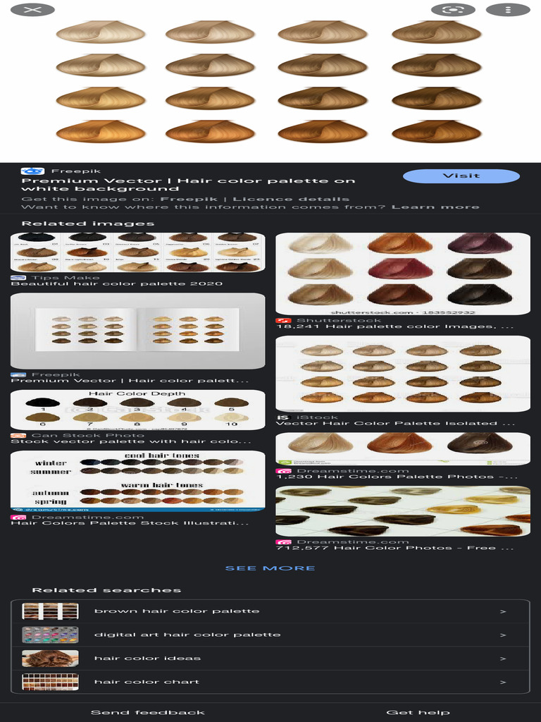 Hair Colors Palette - Google Search | PDF