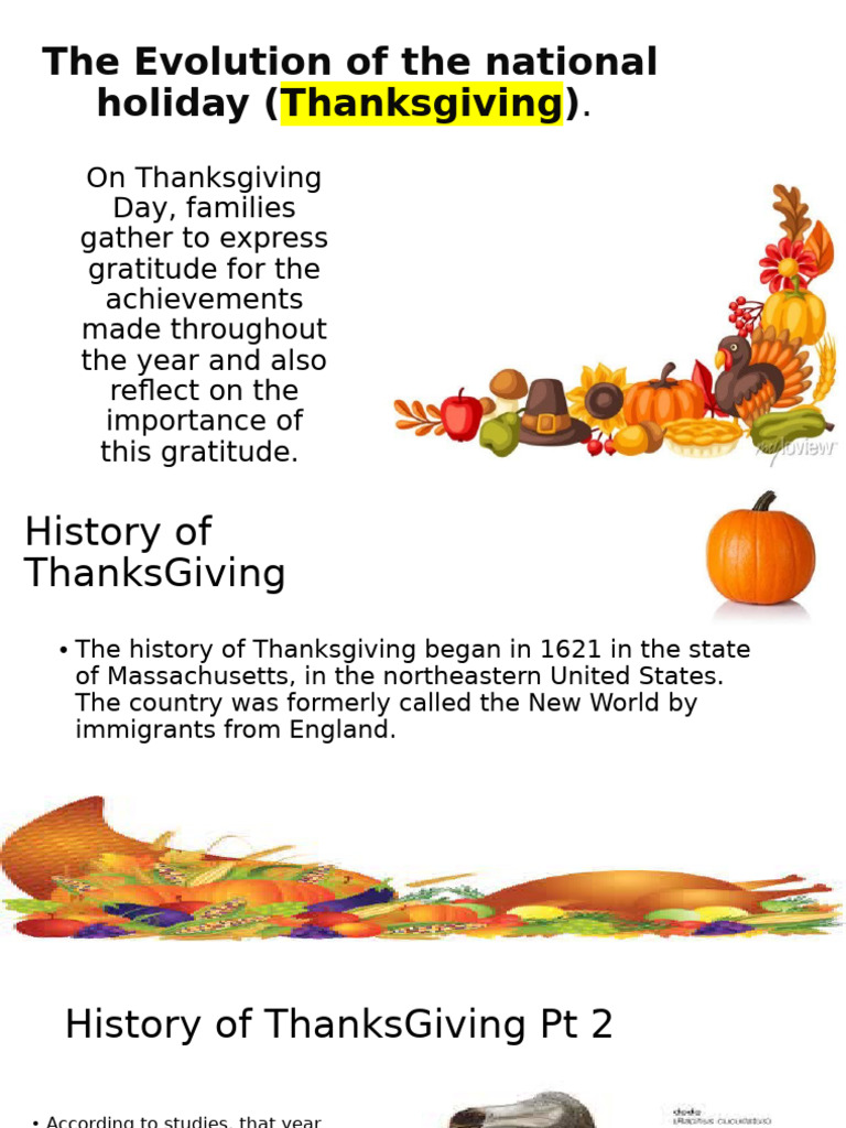 The Evolution of The National Holiday (Thanksgiving | PDF