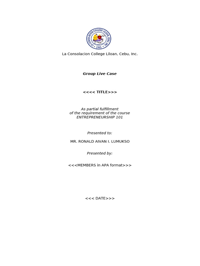 Case Study Template | PDF | Swot Analysis | Cognition