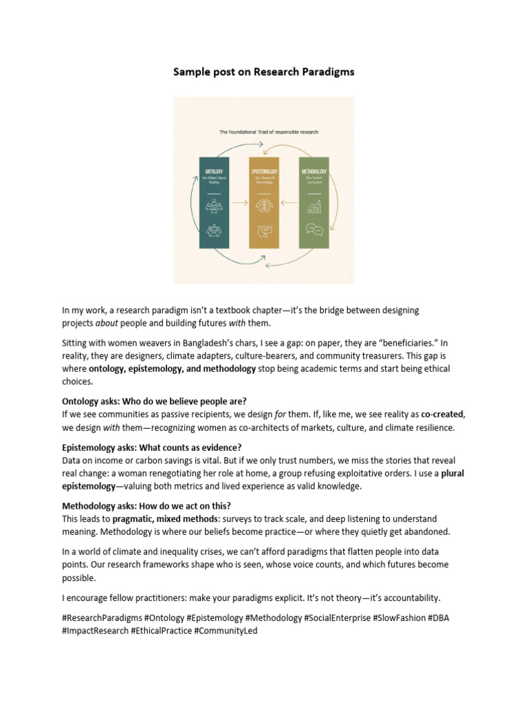 Understanding Research Paradigms in Practice | PDF