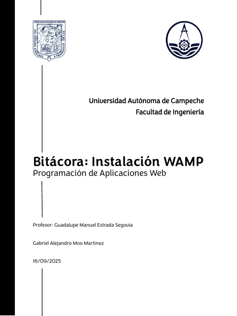 Bitacora de Instalacion - WAMP - Gabriel Moo | PDF | Mi sql | Php