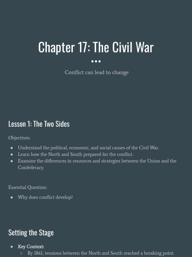 Causes and Strategies of the Civil War | PDF | Confederate States Of ...