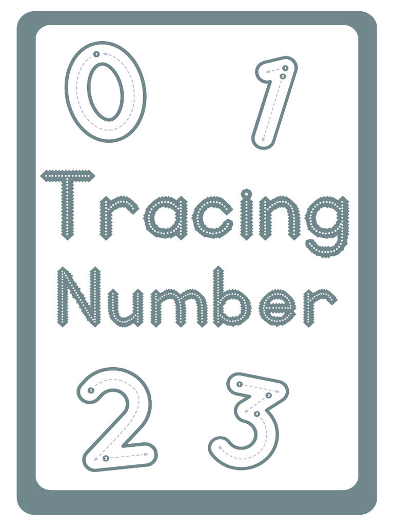 Tracing Numbers Flashcards | PDF