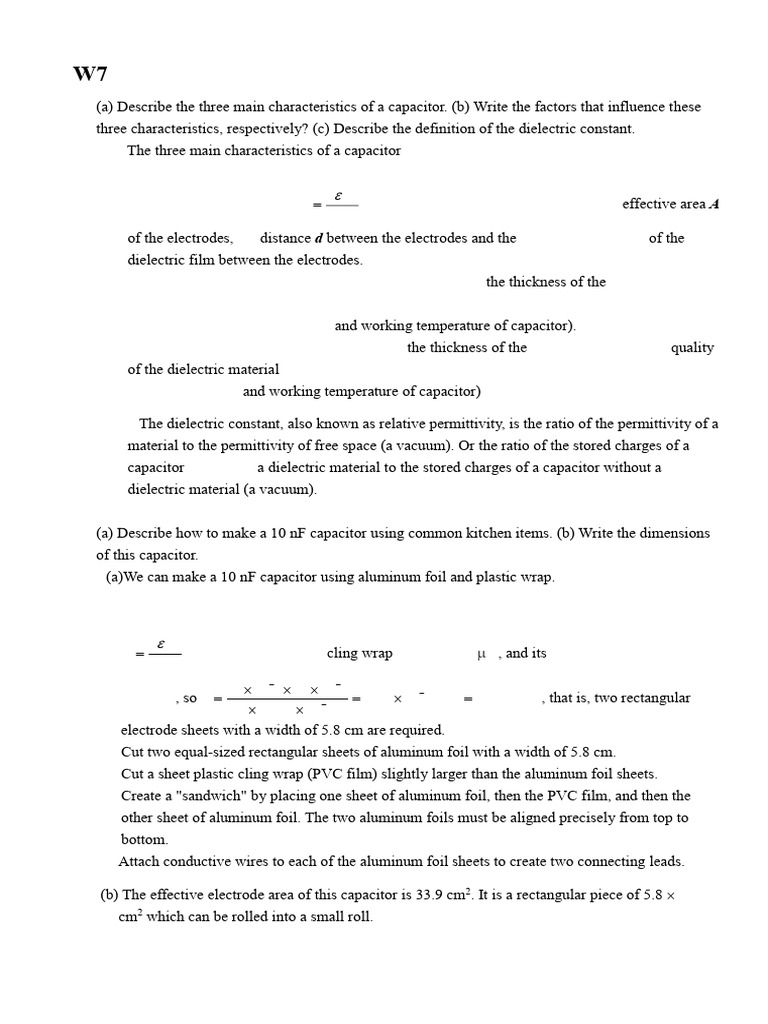 Answers to W7 | PDF | P–N Junction | Capacitor
