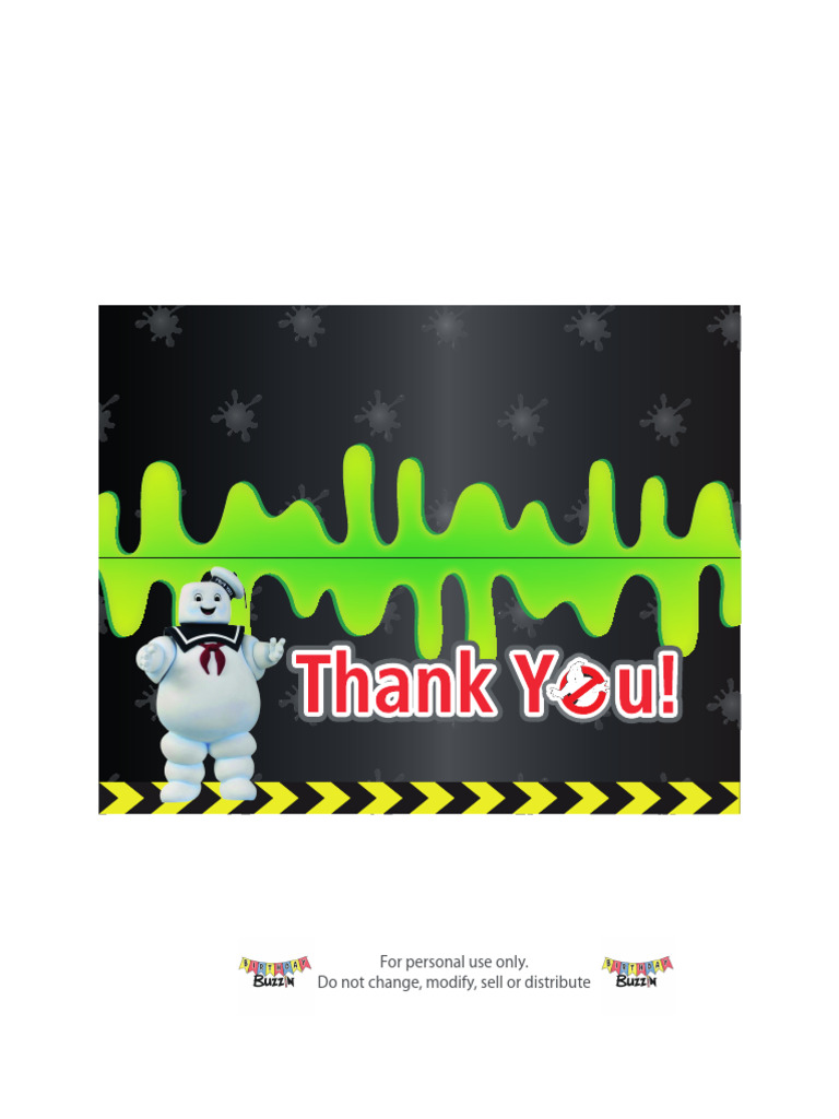 Ghostbusters Favor Bag Toppers | PDF