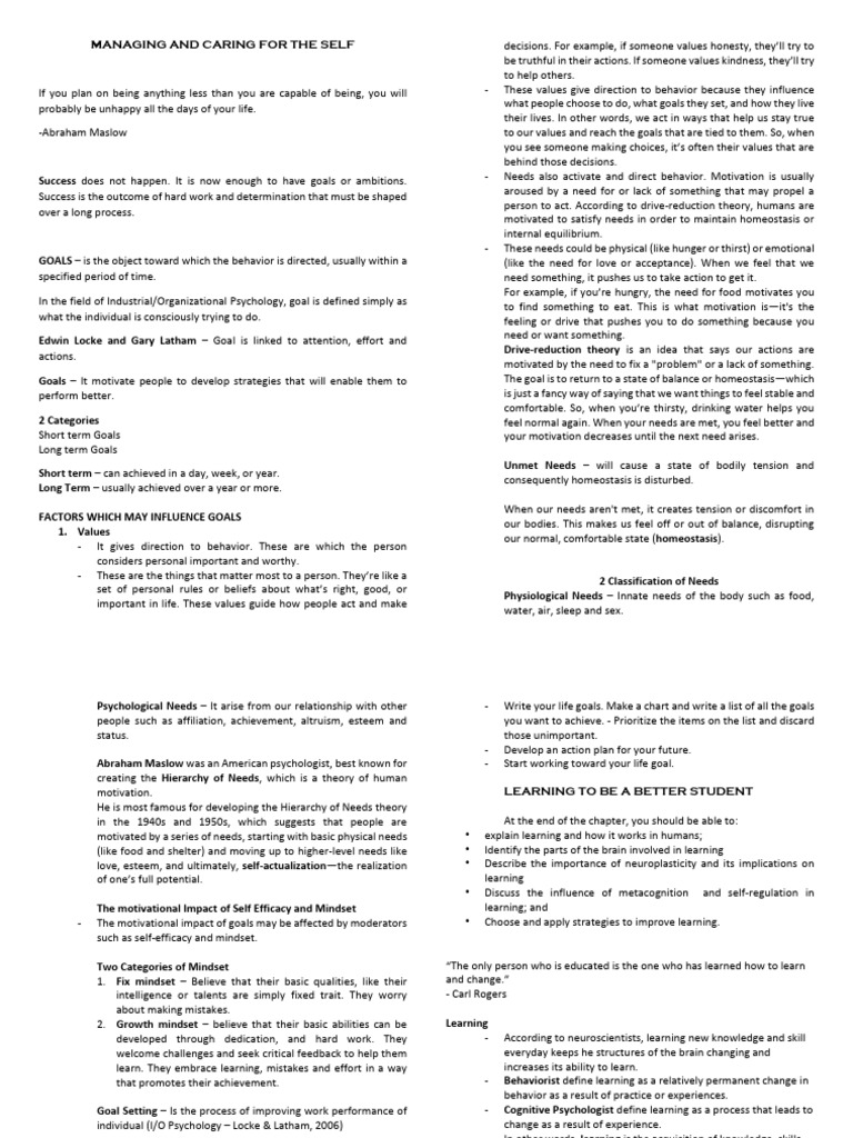 NGEC 1 Topics For Finals | PDF | Memory | Metacognition