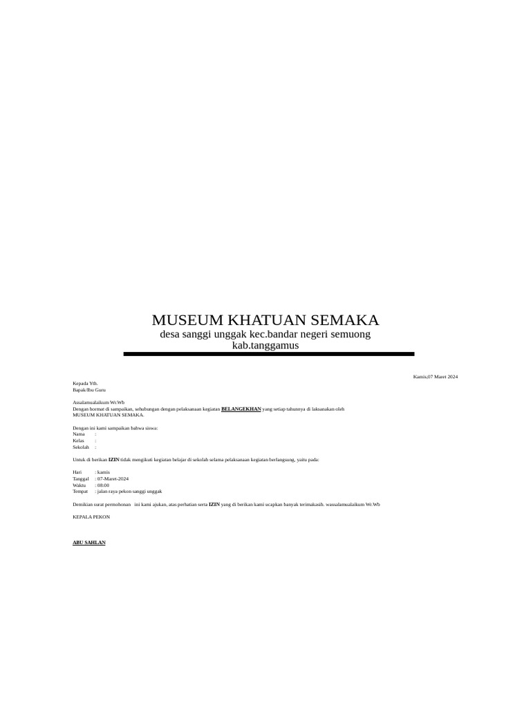 MUSEUM KHATUAN SEMAKA | PDF