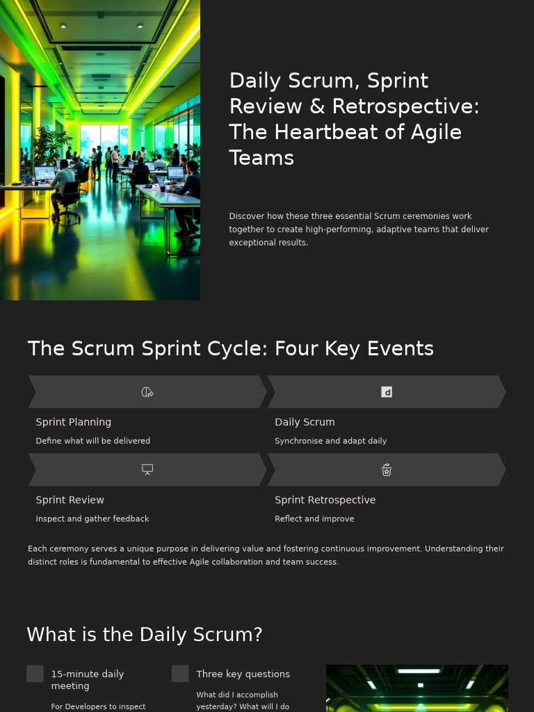 Daily Scrum Sprint Review and Retrospective The Heartbeat of Agile ...