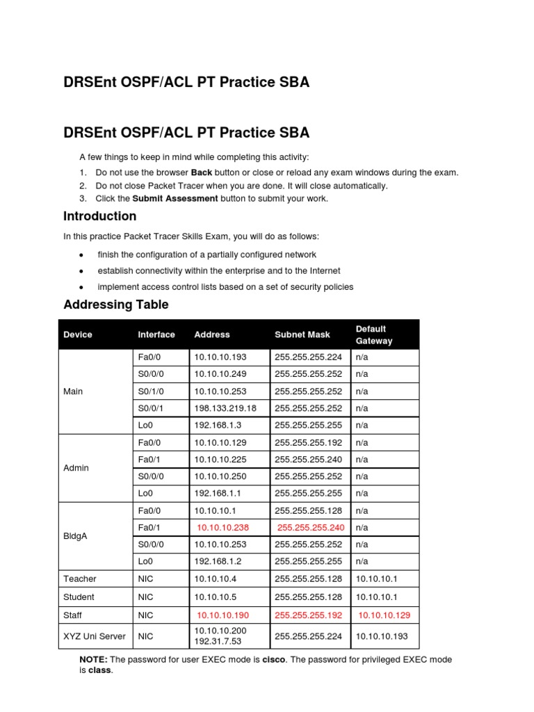 DRSEnt OSPF | PDF | Ip Address | Computer Network