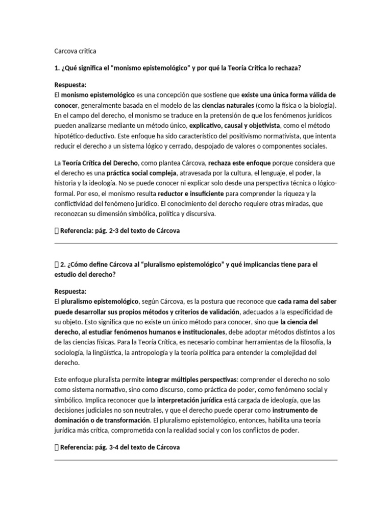 Crítica del Monismo en la Teoría Jurídica | PDF | Epistemología ...