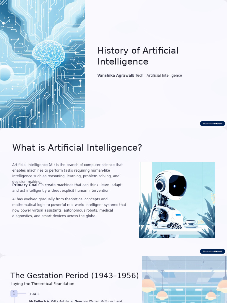 History and Evolution of AI | PDF | Artificial Intelligence ...