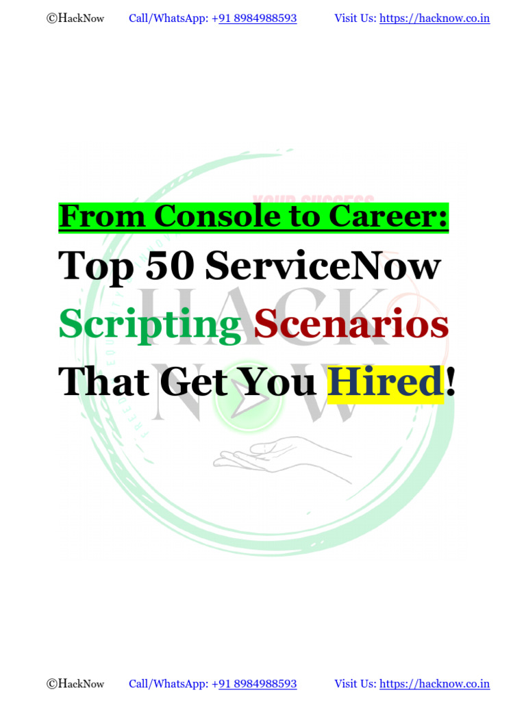 TOP 50 ServiceNow Scenario Based Interview Questions | PDF | Client ...