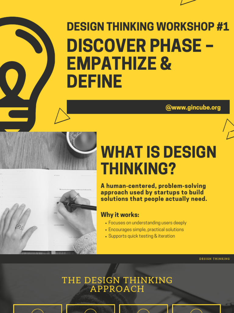 Design Thinking Workshop #1 | PDF | Design Thinking | Startup Company