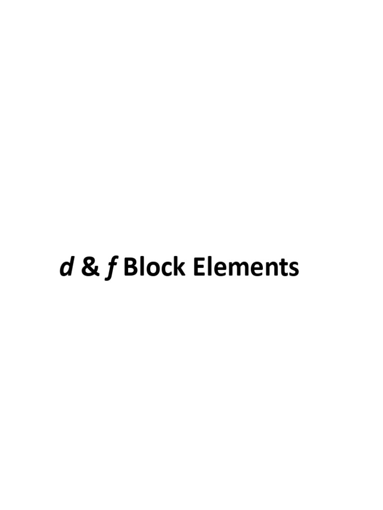 d block questions (1) | PDF | Lanthanide | Iron
