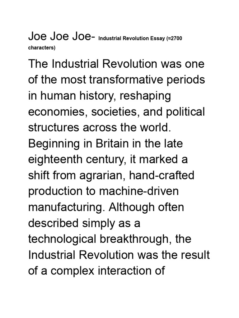 Industrial Revolution 1 | PDF | Industrial Revolution | Factory
