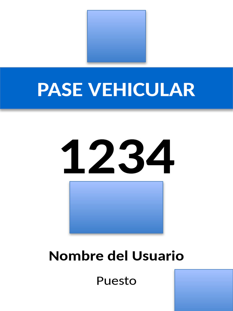 Plantilla Gafete Vehicular QR | PDF
