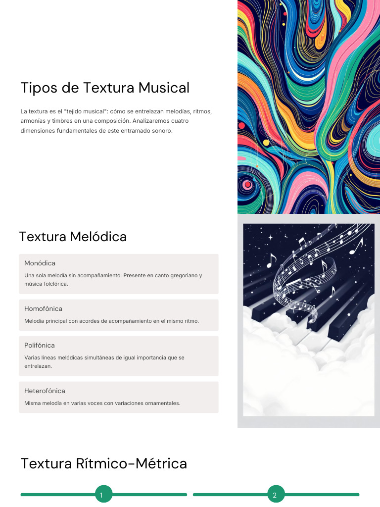 Tipos de Textura Musical | PDF | Melodía | Armonía