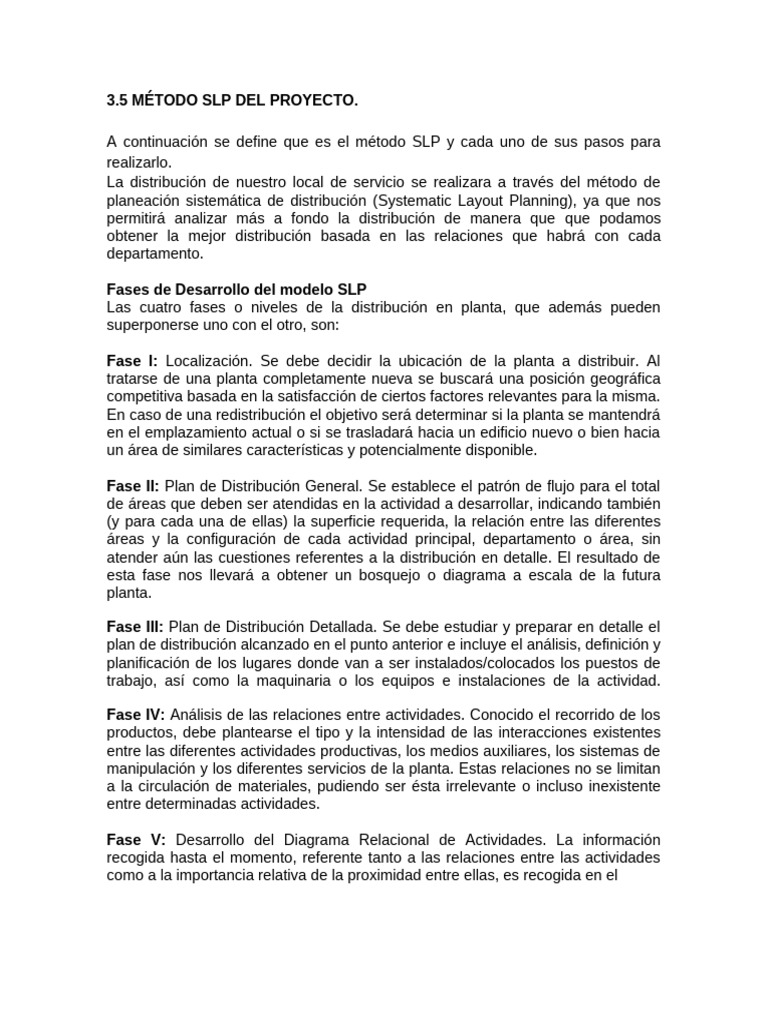Método SLP para Distribución de Plantas | PDF | Planificación
