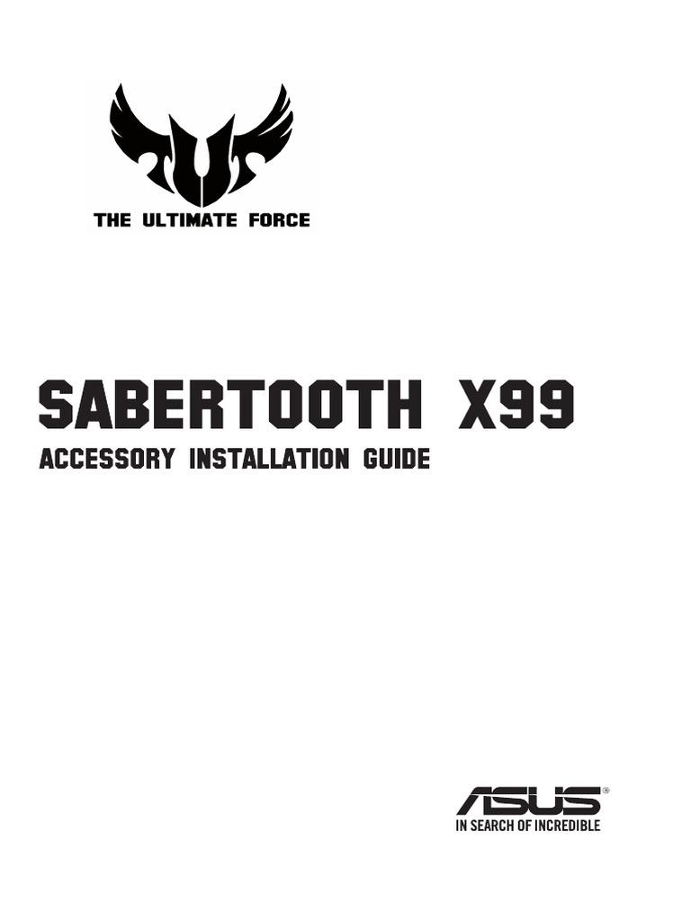 Asus Sabertooth X99 Accessory Installation Guidepdf | PDF