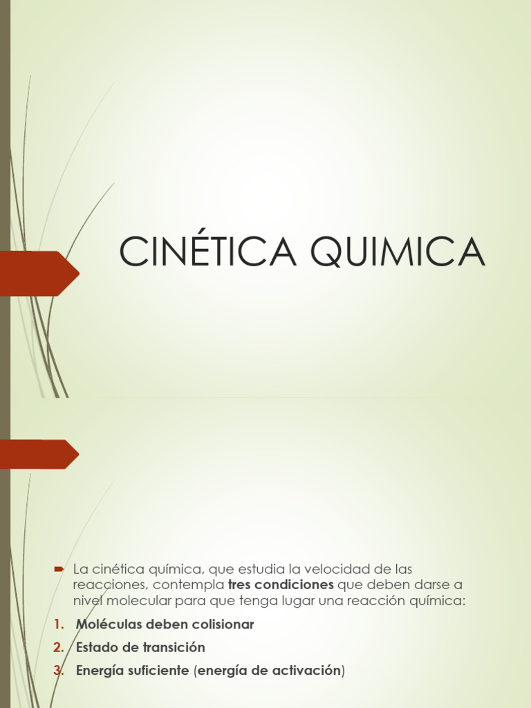 Cinética Quimica | PDF | Cinética química | Reacciones químicas