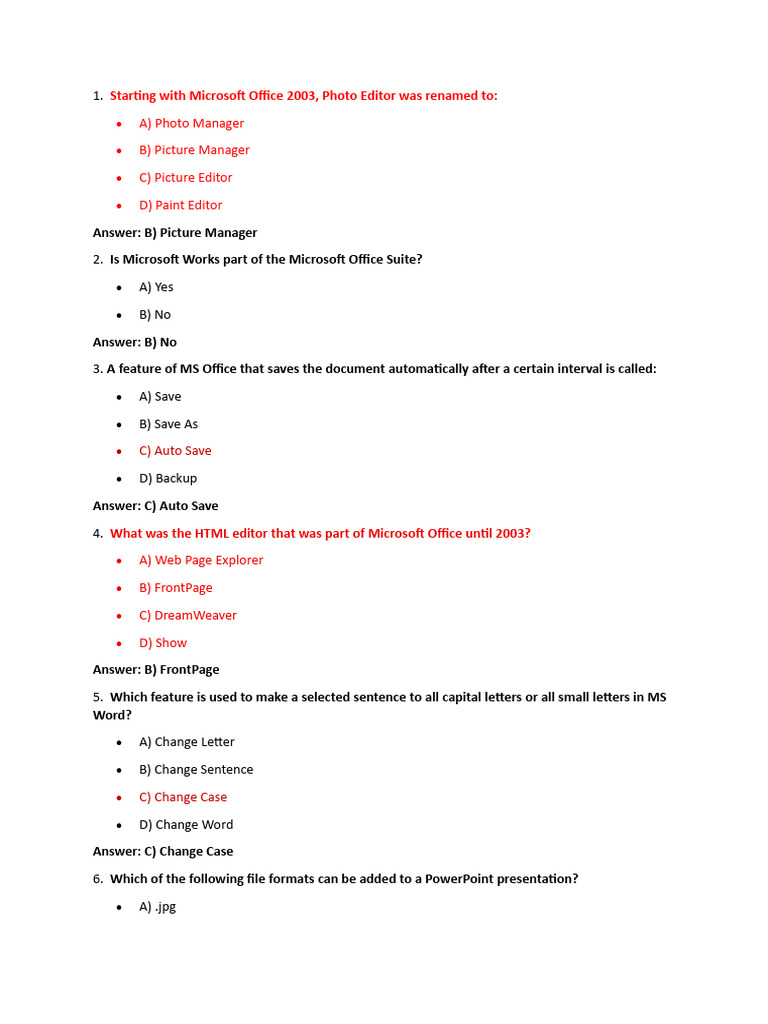 ms office | PDF | Microsoft Word | Microsoft Excel