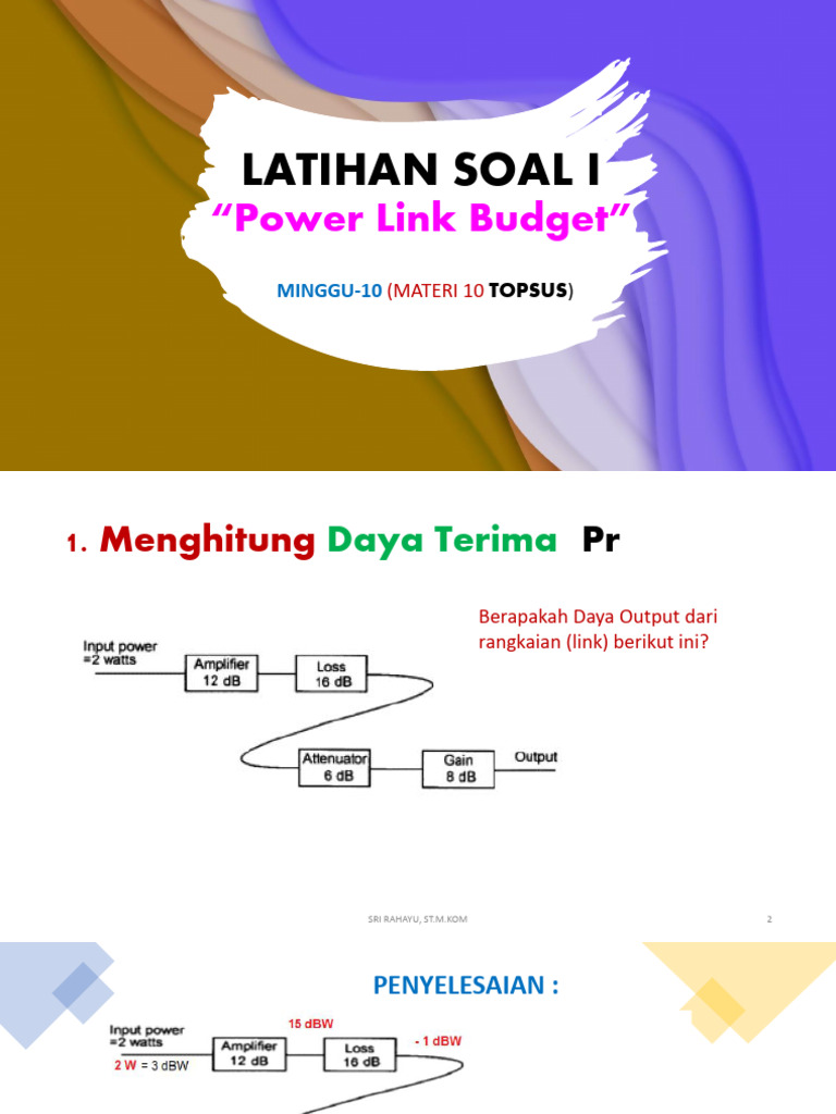 Menghitung Power Link Budget Fiber Optik | PDF