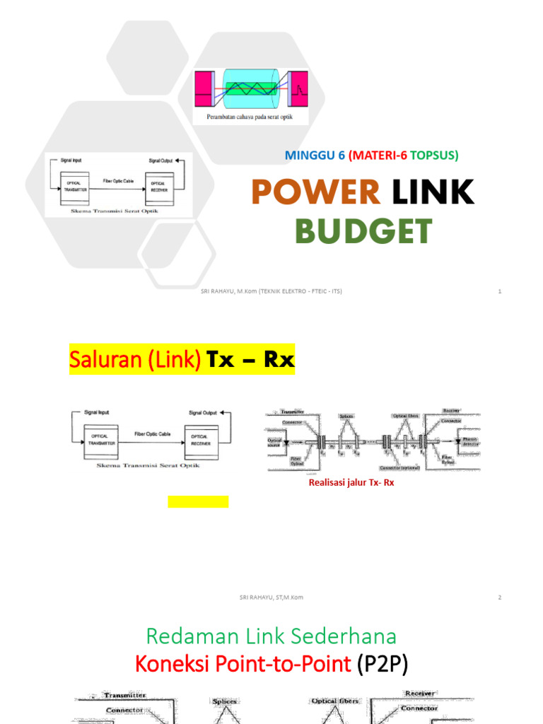 Perhitungan Power Link Budget Fiber Optik | PDF
