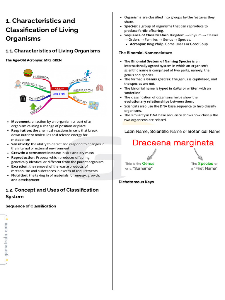 IGCSE Biology: Classification of Life | PDF | Leaf | Organisms
