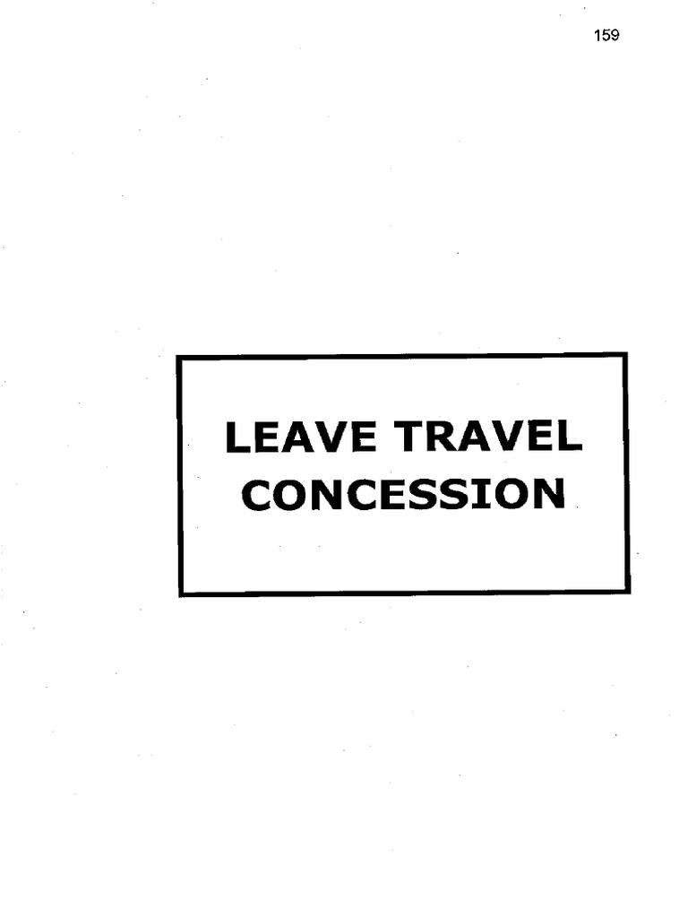 Leave Travel Concession With Illustration | PDF
