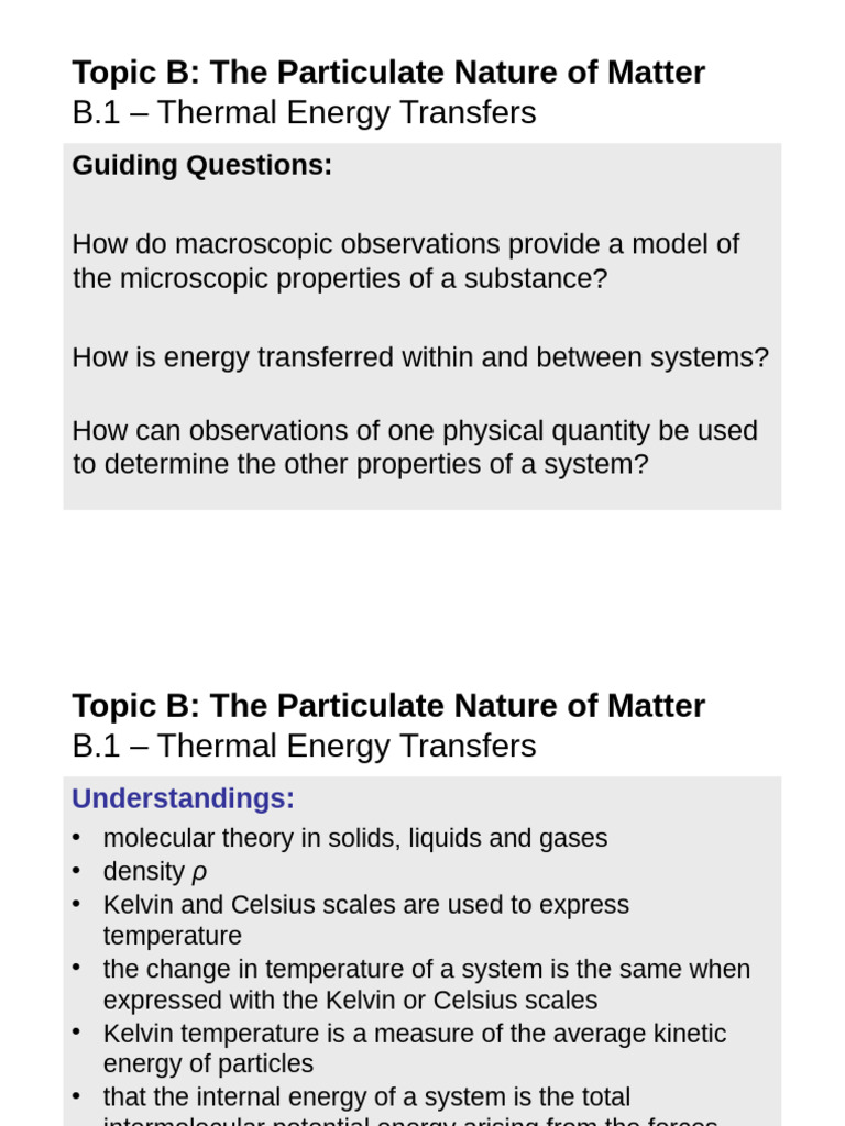Thermal Energy Transfers and Matter | PDF | Plate Tectonics | Temperature