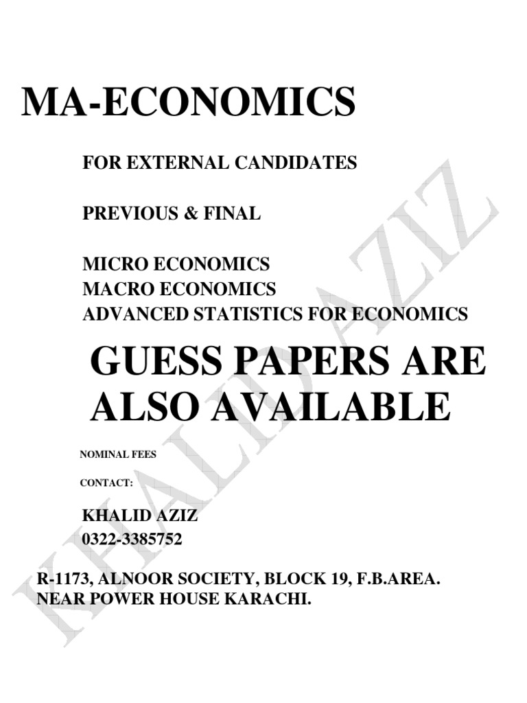 MA Eco Syllabus | PDF | Macroeconomics | Monetary Policy