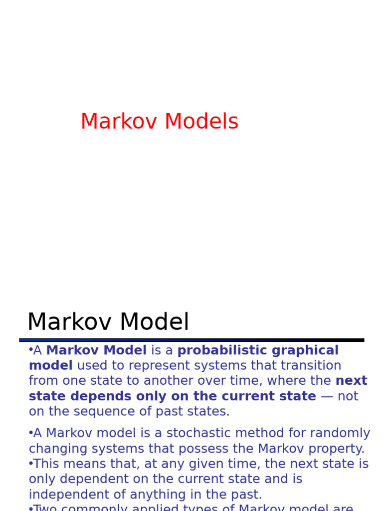 Markov Model | PDF | Markov Chain | Machine Learning