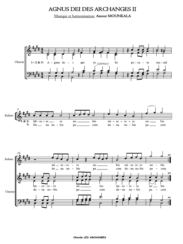 Agnus Dei Des Archanges II | PDF