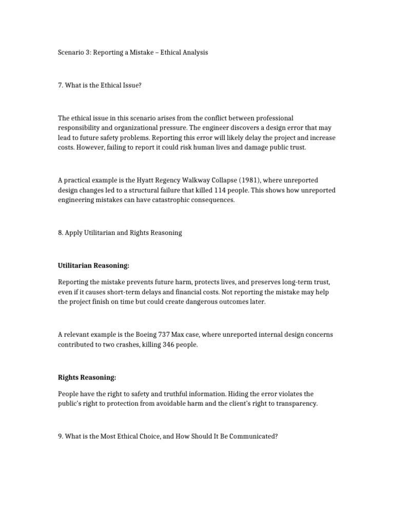 Scenario 3 Reporting Mistake 22 | PDF