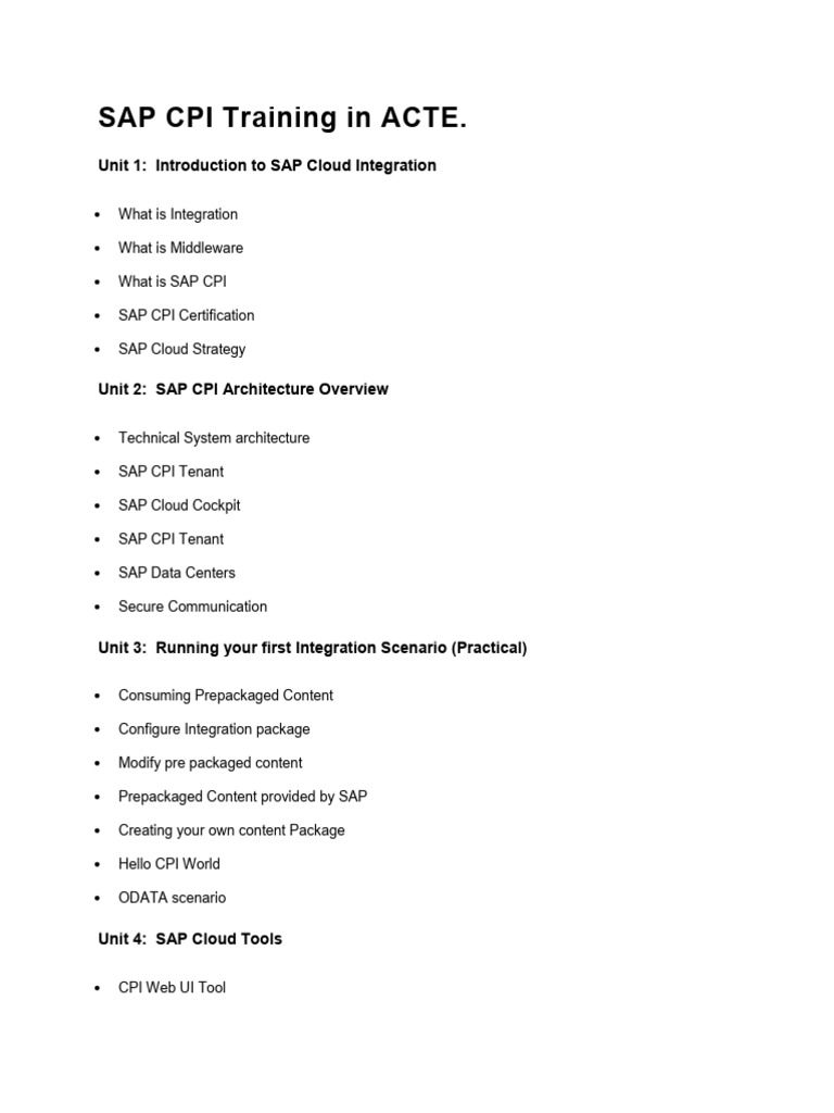 SAP CPI Training | PDF | Cloud Computing | Public Key Cryptography