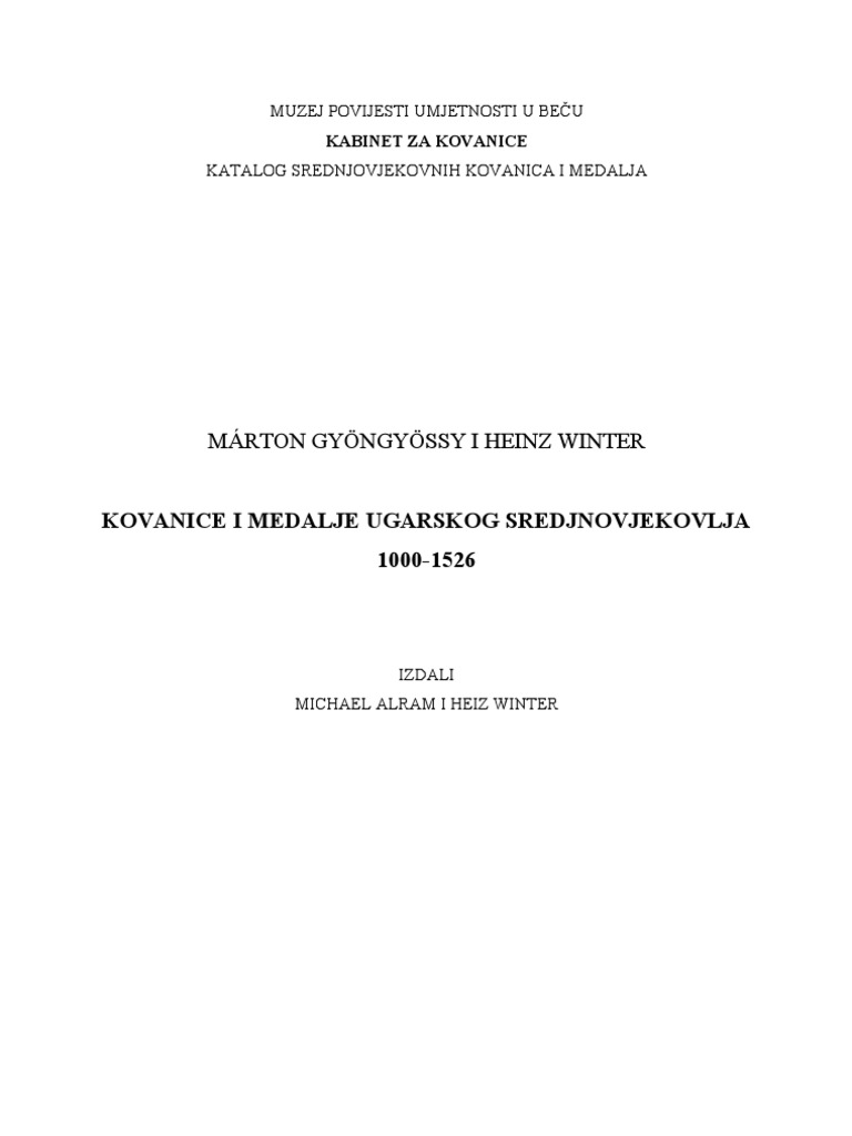 Povijest Kovanica I Novca U Mađarskoj | PDF