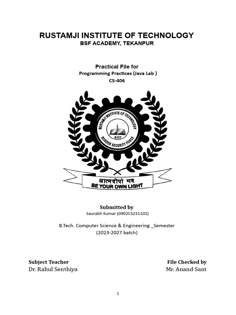 CS-406 sk | PDF | Computer Program | Programming
