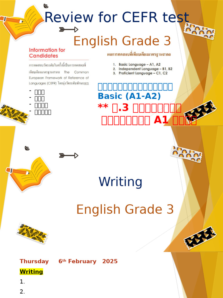 Grade 3 For CEFR Test2025+Updated | PDF