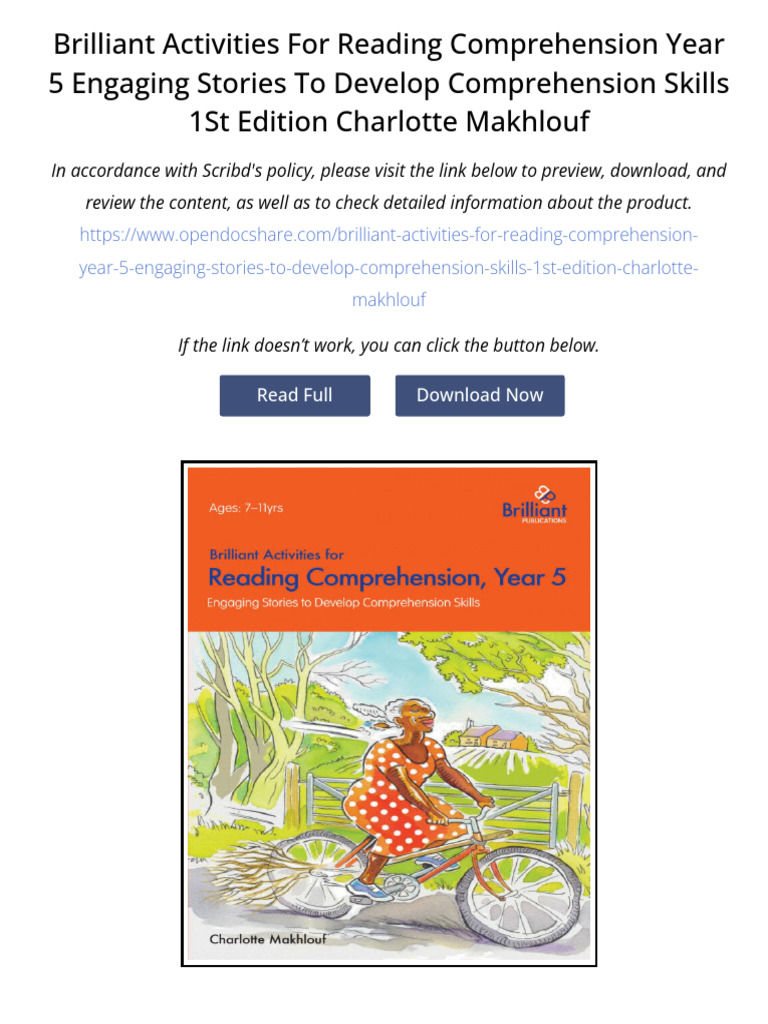 Brilliant Activities for Reading Comprehension Year 5 Engaging Stories to Develop Comprehension ...